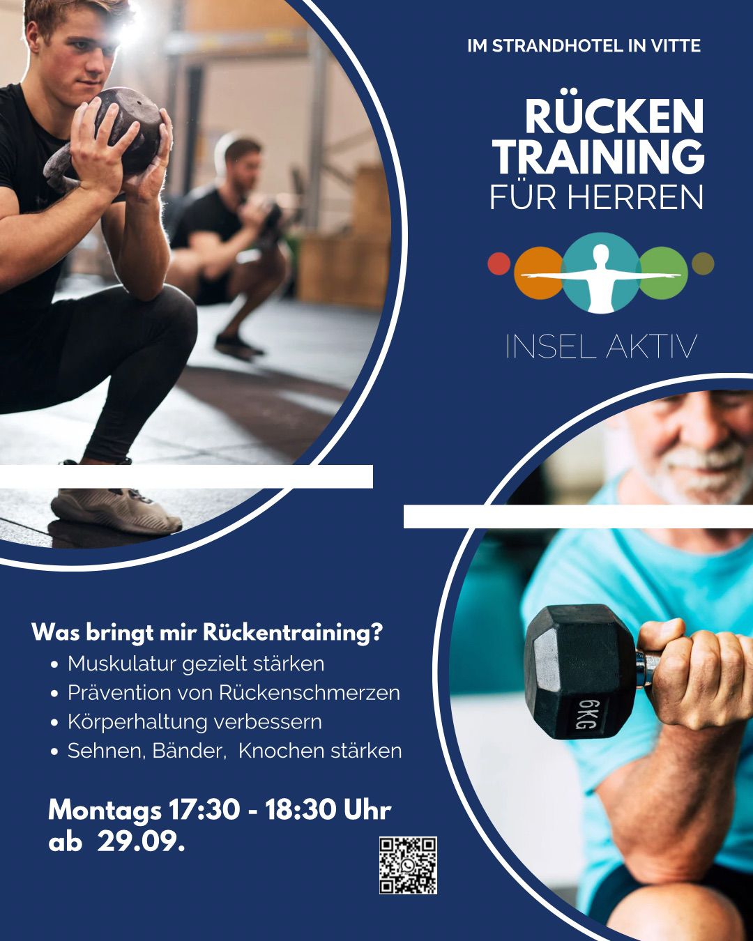 RÜCKEN TRAINING FÜR HERREN IM STRANDHOTEL VITTE - Seebad Hiddensee